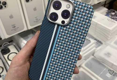 Чехол на iPhone 15 Pro Max Luxo MagSafe голубой