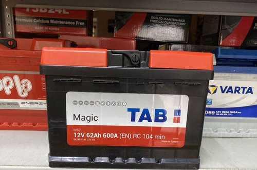 Аккумулятор Tab Magic 62Ач 600А Подбор