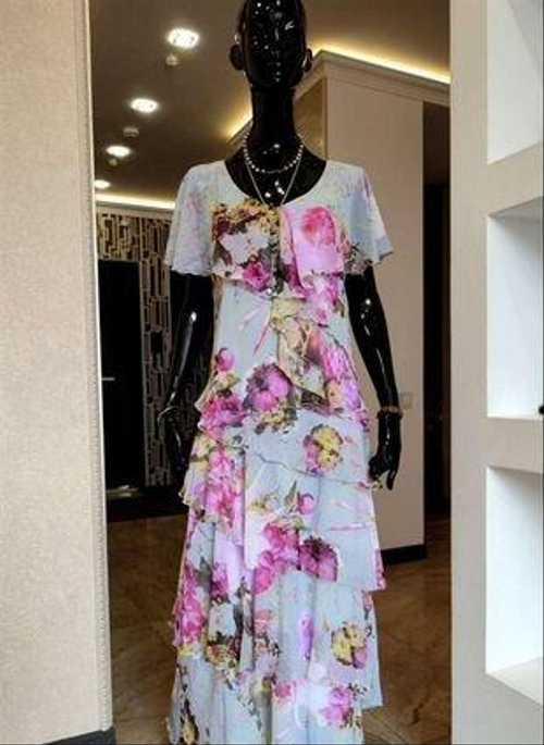 Платье Торжественное Франция Многоярусное Цветы