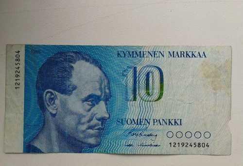 Финляндия 10 марок 1986