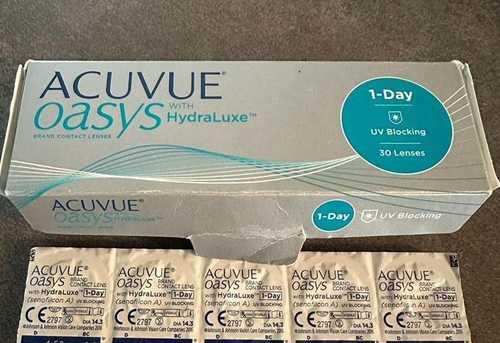 Контактные линзы Acuvue Oasys Hydraluxe минус 4,5