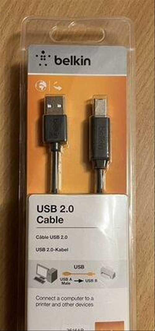 Belkin Кабель USB-A(М) /USB-B(М) (F3U154cp1.8M)