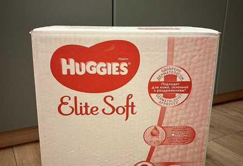 Подгузники Huggies elite soft 2, Новые 164 шт