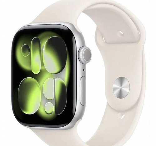 Смарт-часы Apple Watch Series 11, GPS 42мм Al Silver, Case w Starlight Sport Band -S/M