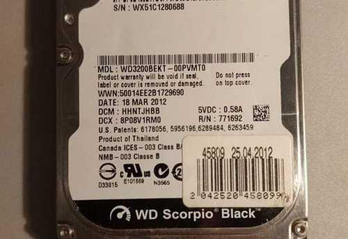 Жесткий диск для ноутбука WD WD3200bekt 320GB
