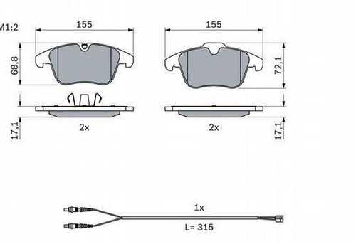 Колодки тормозные citroen C5 (08) передние (4шт.)