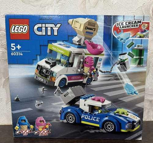 Lego city 60314 погоня с мороженым и полицией