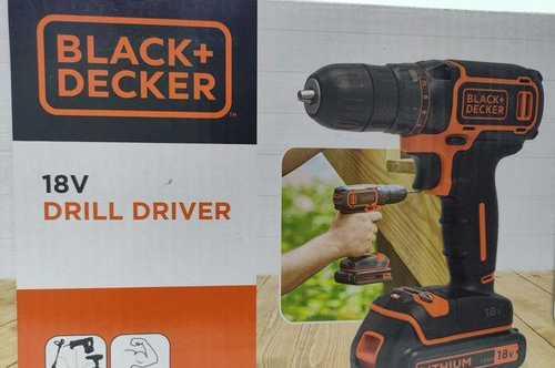 Дрель-шуруповерт новая black+decker 18В