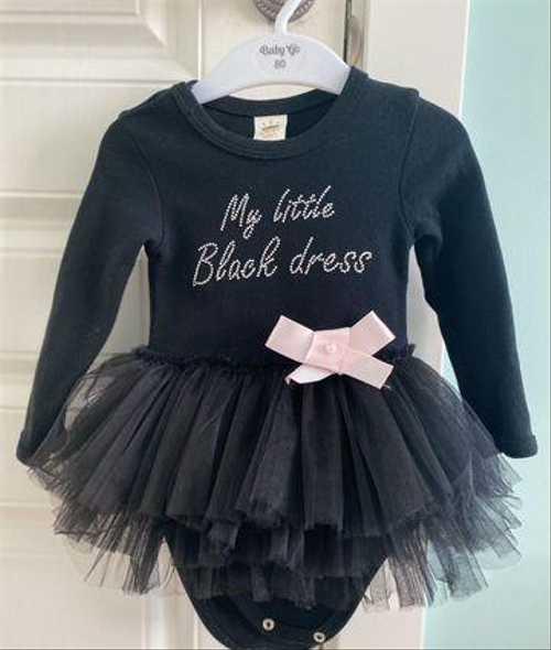 Платье боди для девочки my little black dress