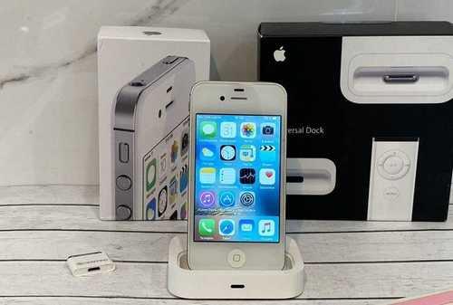 iPhone 4s белый 8gb в отличном состоянии + допы