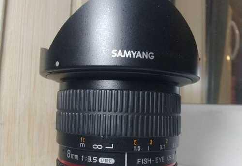 Объектив Samyang 8mm 3.5 UMC fish-EYE CS II Nikon