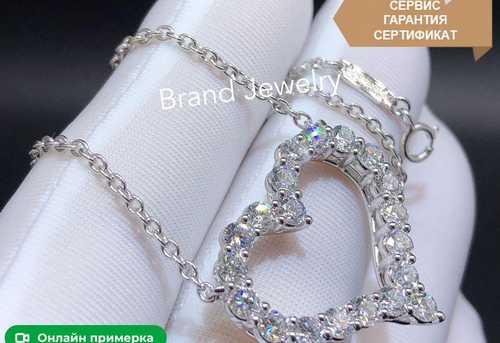 Ожерелье с кулоном в виде сердца Tiffany 2,09ct