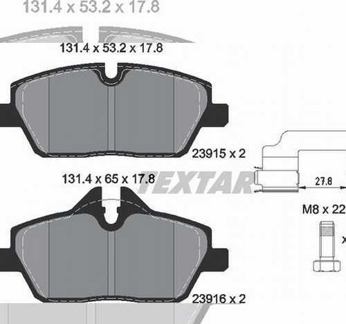 Колодки тормозные BMW E81/E87/mini cooper 04