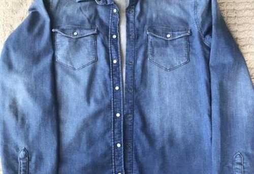 Рубашка джинсовая stradivarius, джинсовое платье