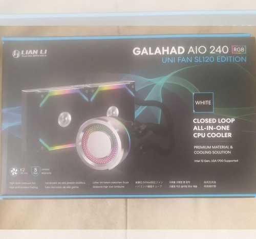 Lian li galahad aio 240 uni fan sl120 белый