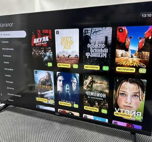 Телевизор 43 диагональ SMART tv ultra HD с Алисой