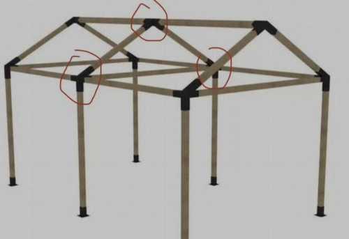 Набор коннекторов для двухскатной крыши
