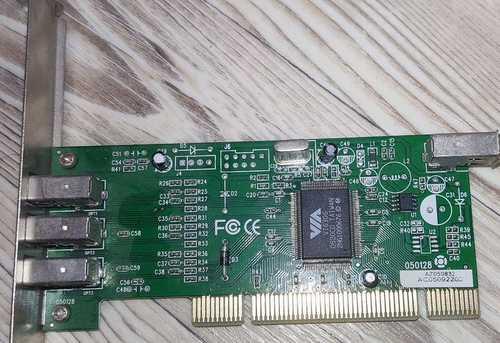 Адаптер 4 порта ieee 1394 Firewire PCI