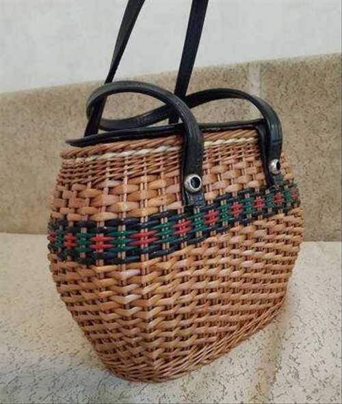Плетеная сумка-корзинка СССР