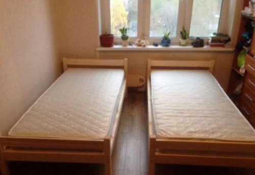 1 спальная кровать из дерева размер 80 *200