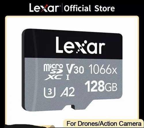 Карта памяти microSD 128gb Lexar Professional 1066