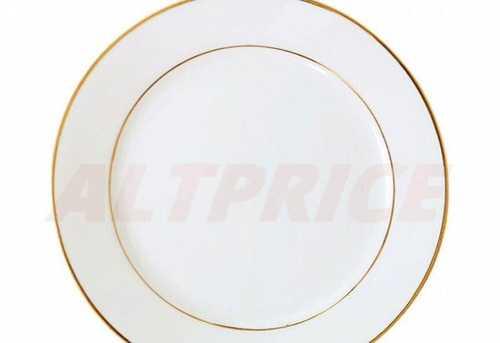 Тарелка для сублимации 20 см белая с золотой каемк