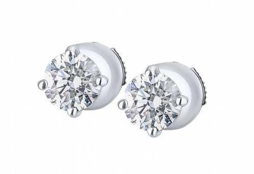 Пусеты Round Diamonds 0.70 ct I/VS2 - 0.70 ct I/VS