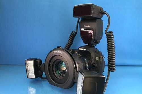 Canon EOS 60D kit 100mm 2.8 USM + Yongnuo YN24EX