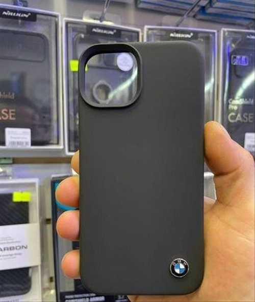 Чехол черный Silicone Case BMW iPhone 14