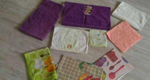 Махровые полотенца и кухонные пакетом