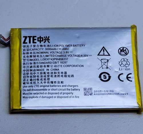 Аккумулятор ZTE Li3830T43P6h