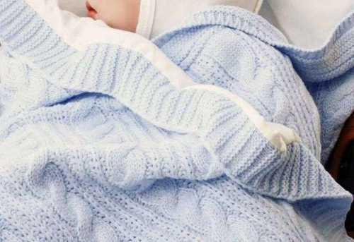 Вязаный плед-одеяло для малыша