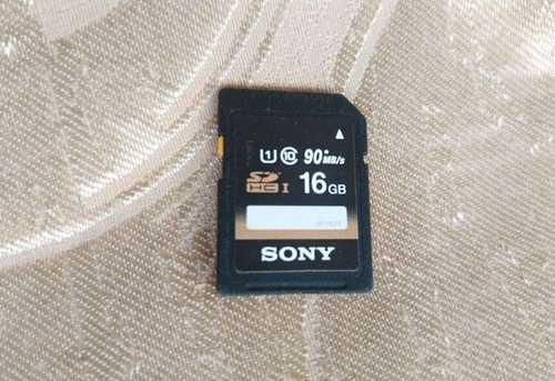 Карта памяти sdhc Sony 16Gb U1 class 10 90mb/s