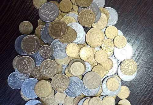 Горсть монет Украины 162 штуки