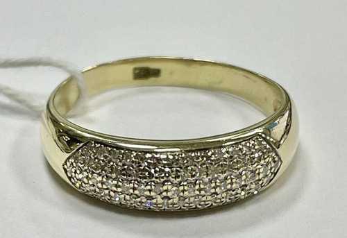 Золотое кольцо 585 с бриллиантами дорожка