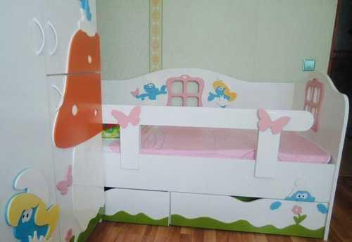Детская кровать от 2 лет с бортиком