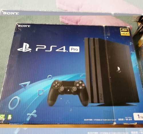 Коробка Sony playstation 4 ps4 pro 1tb черная