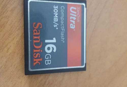 Карта памяти CF SanDisk Ultra 16GB