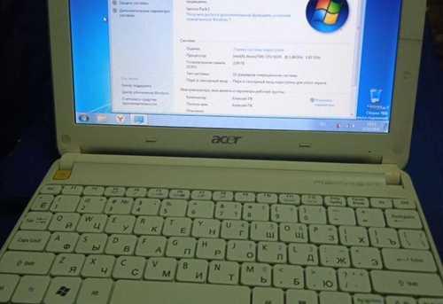 10.1" Acer Aspire One Happy AOHAPPY2, 250 ГБ, Atom N570, RAM 2 ГБ, Intel GMA 3150