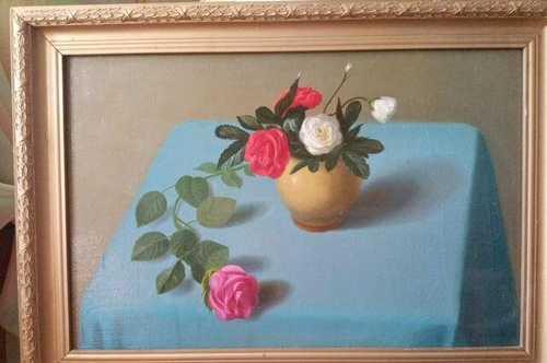 Картина натюрморт с розой