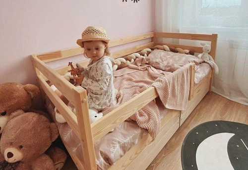 Детская кровать софа из массива сосны