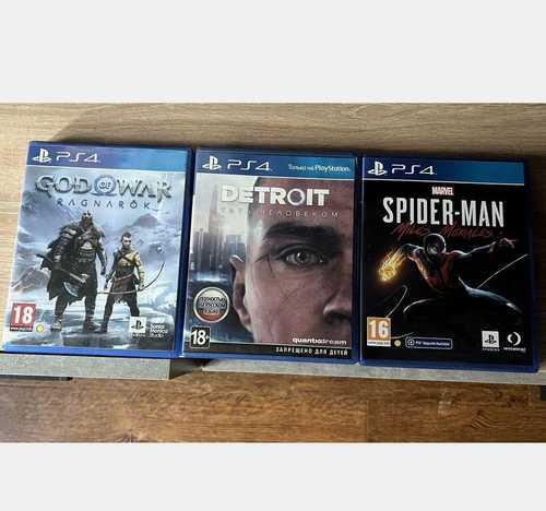 Игры PS4, God of War Ragnarok, Detroit, Spider-man