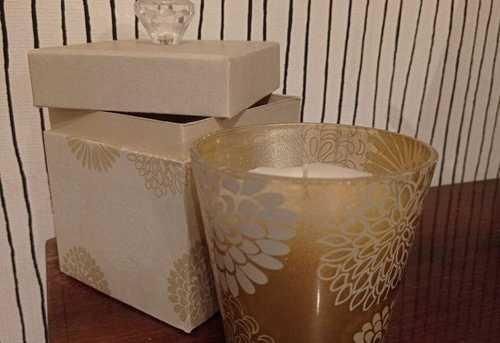 Интерьерная ароматическая свеча Золото в коробке