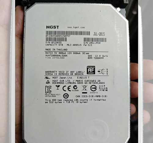 Жесткий диск hitachi 6TB sas 3.5