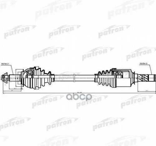 Полуось лев/прав subaru: legacy 05-09, outback