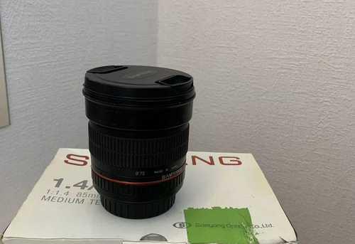 Samyang 85mm f 1.4