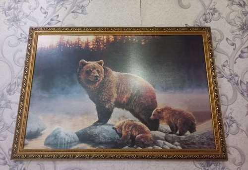 Картина: медведица и её медвежата