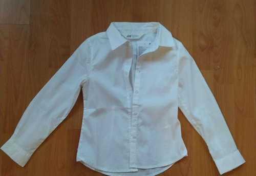 Рубашка белая школьная H&M новая 6 лет