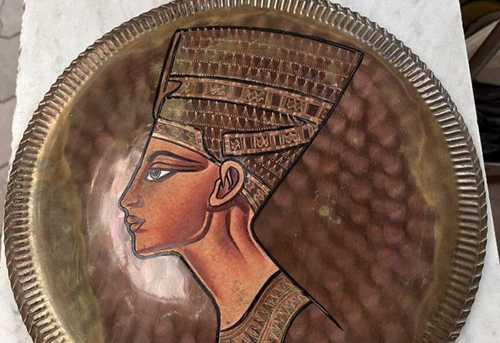 Настенная тарелка декор сссс Египет Нефертити