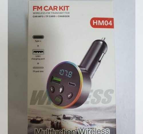 Fm модулятор Трансмиттер Bluetooth HM04